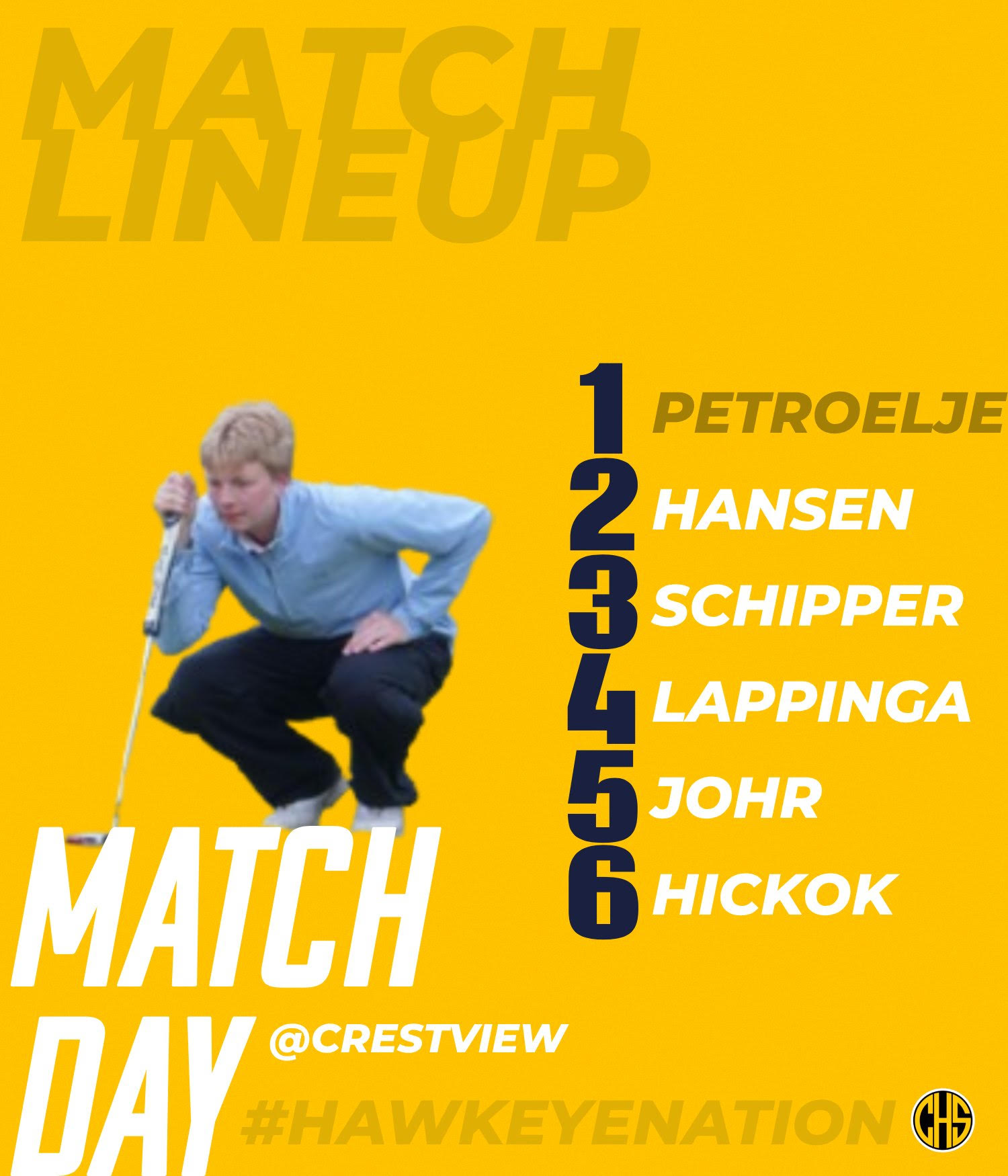 Today’s Match Day Line Up For Boys Golf – Covering Hawkeye Sports